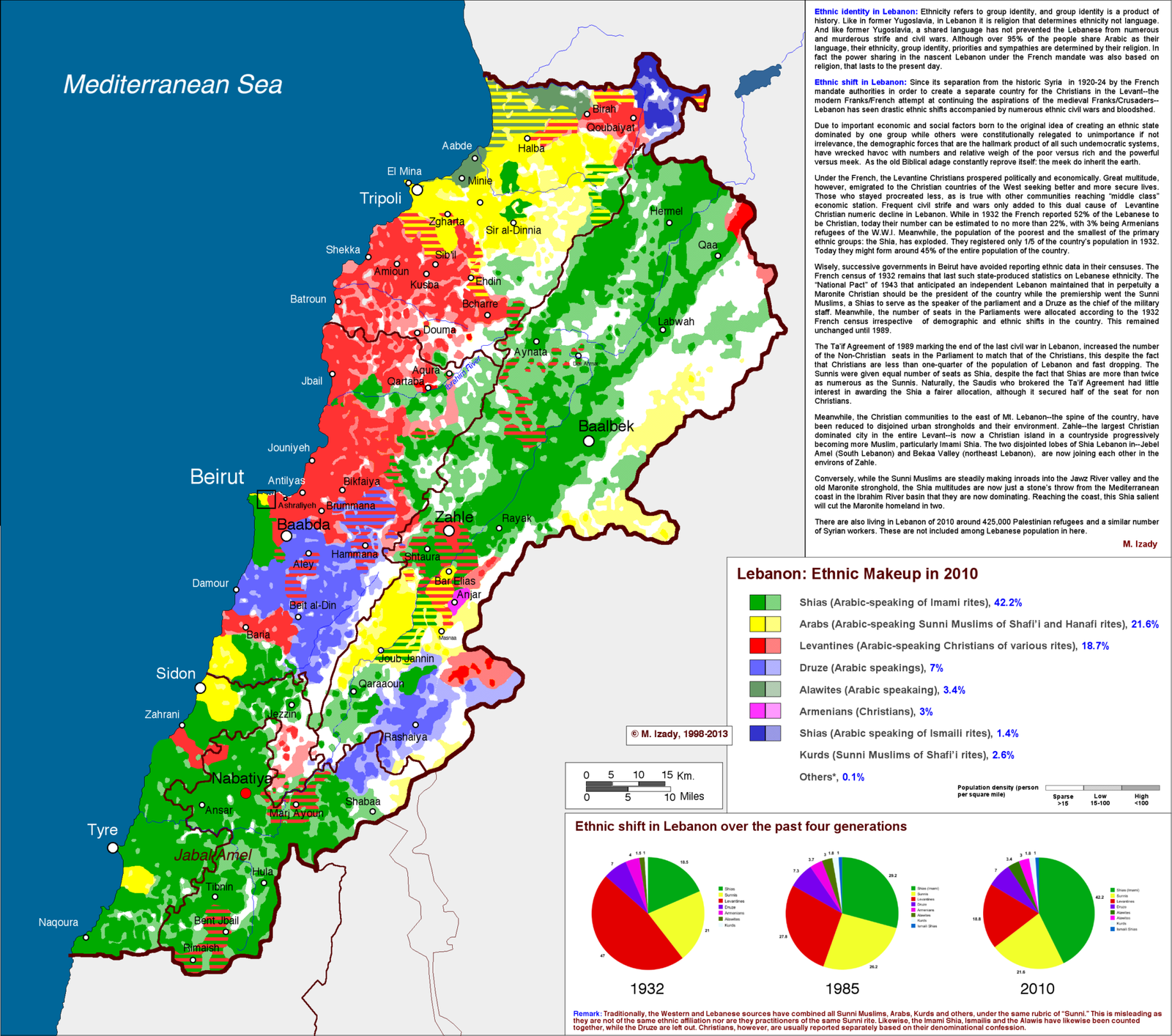 Mapas de Líbano – Recortes de Oriente Medio
