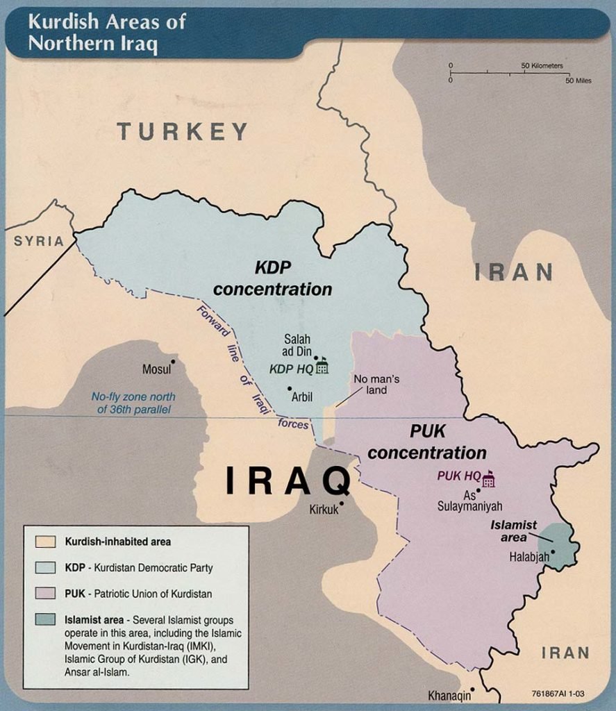 Mapas de Irak – Recortes de Oriente Medio